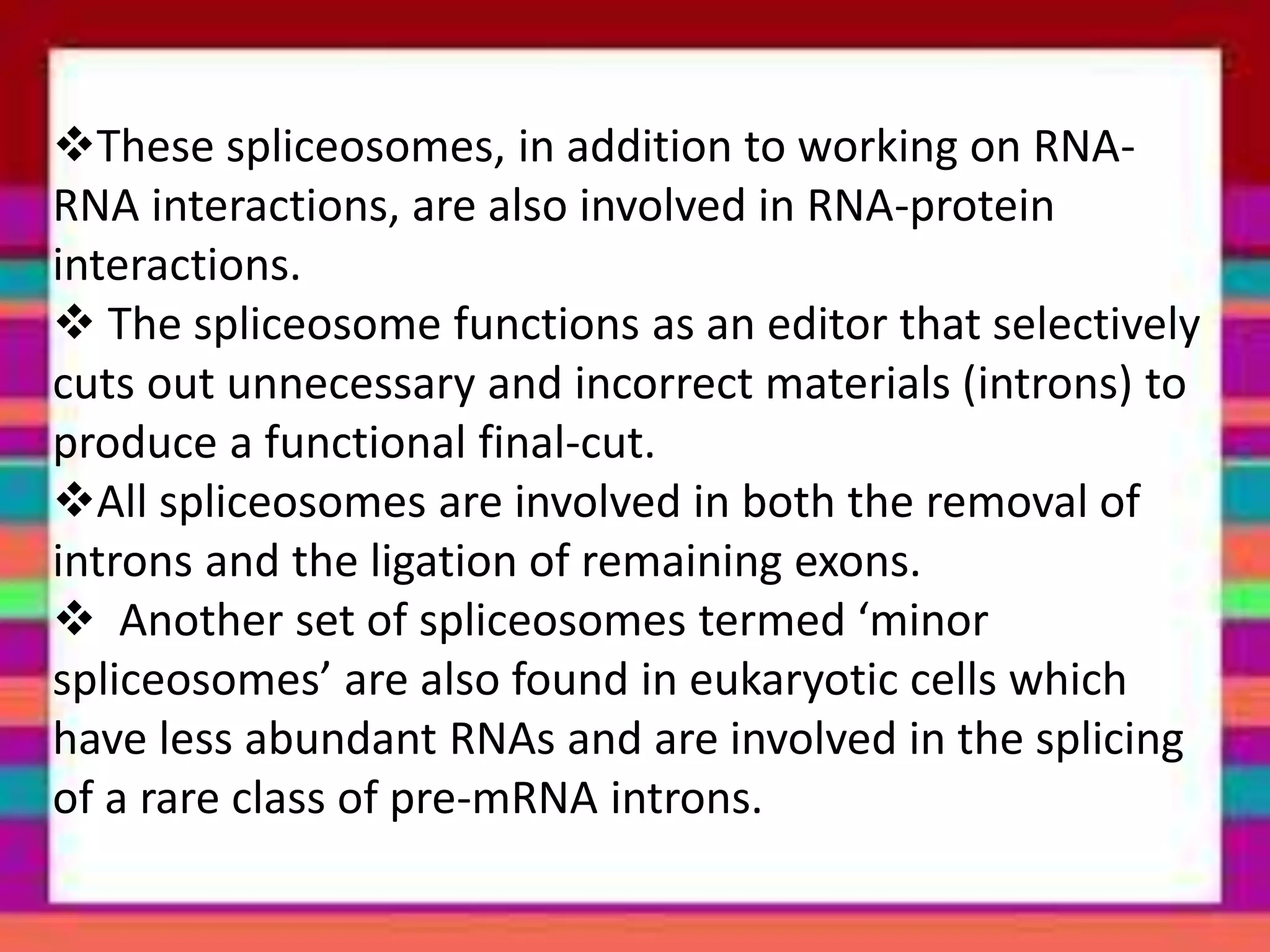 RNA SPLICING | PPTX