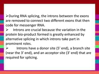 RNA SPLICING | PPTX
