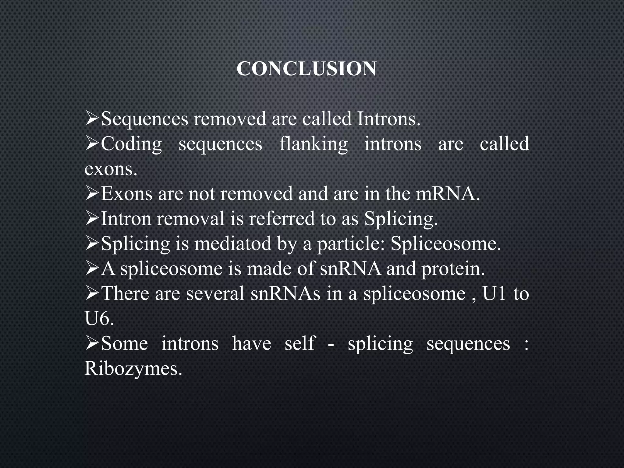 Rna splicing | PPTX