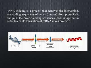 Rna splicing | PPTX