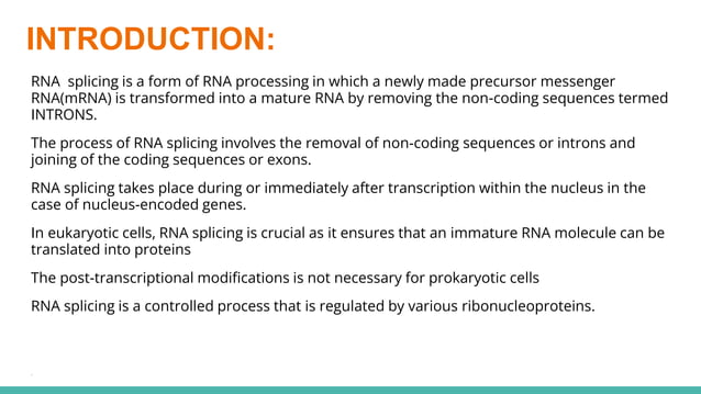 RNA Splicing presentation.pptx