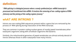 RNA Splicing presentation.pptx