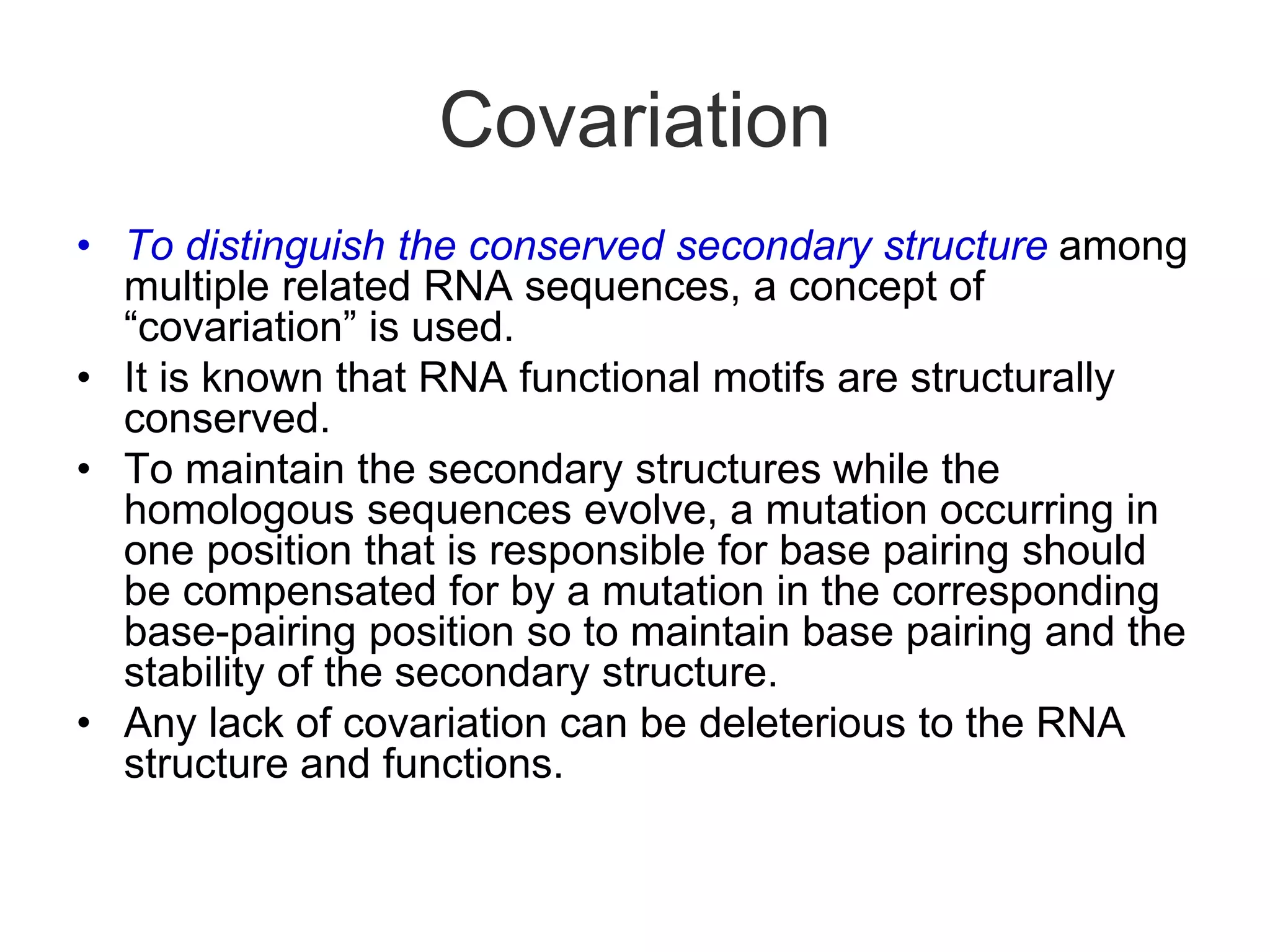 RNA structure analysis | PPT | Programming Languages | Computing