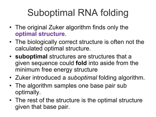 RNA structure analysis | PPT | Programming Languages | Computing