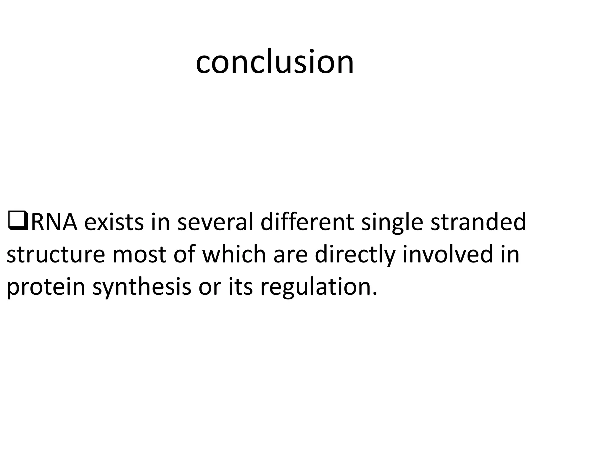 Rna structure and function | PPTX