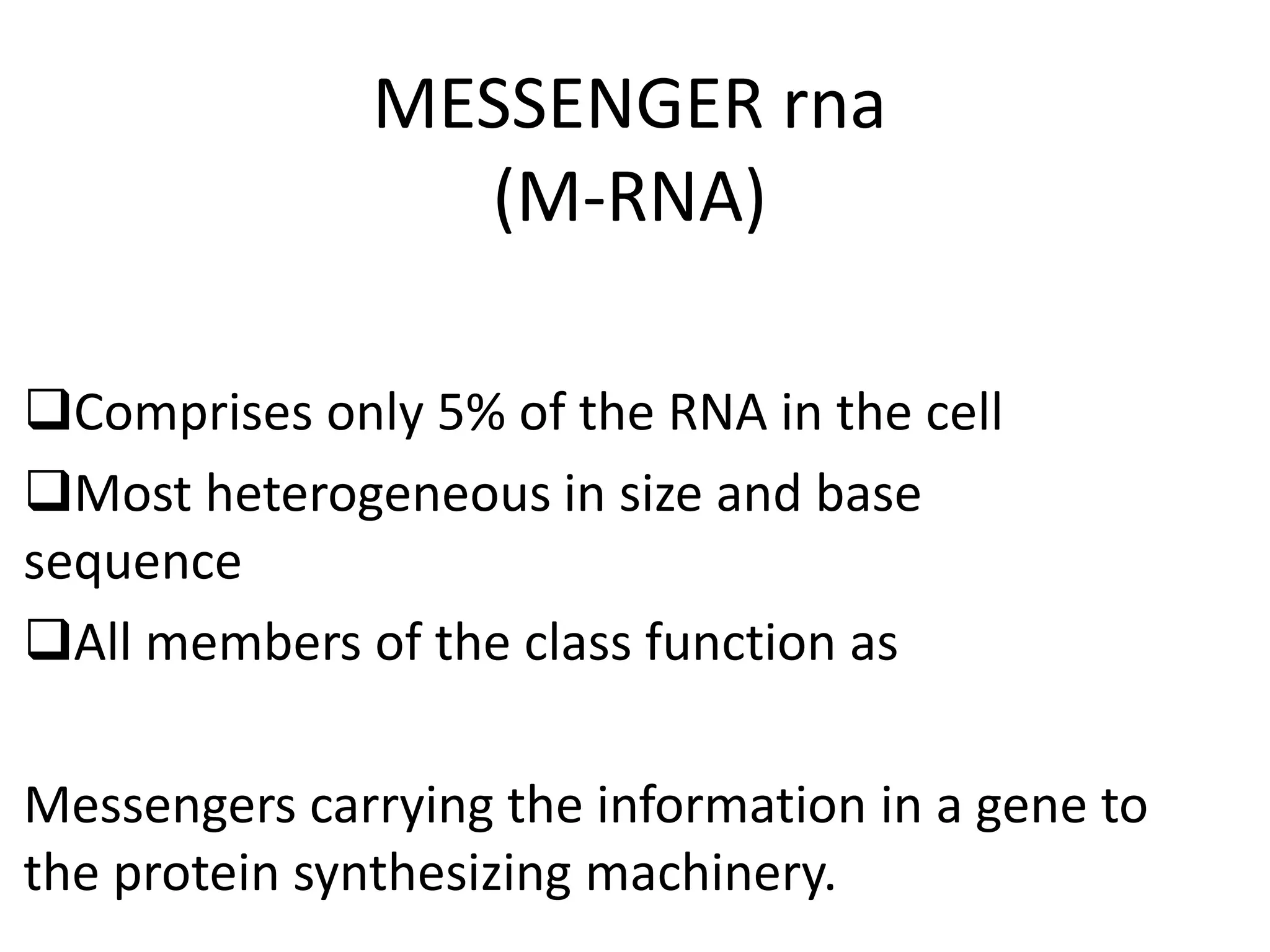 Rna structure and function | PPTX