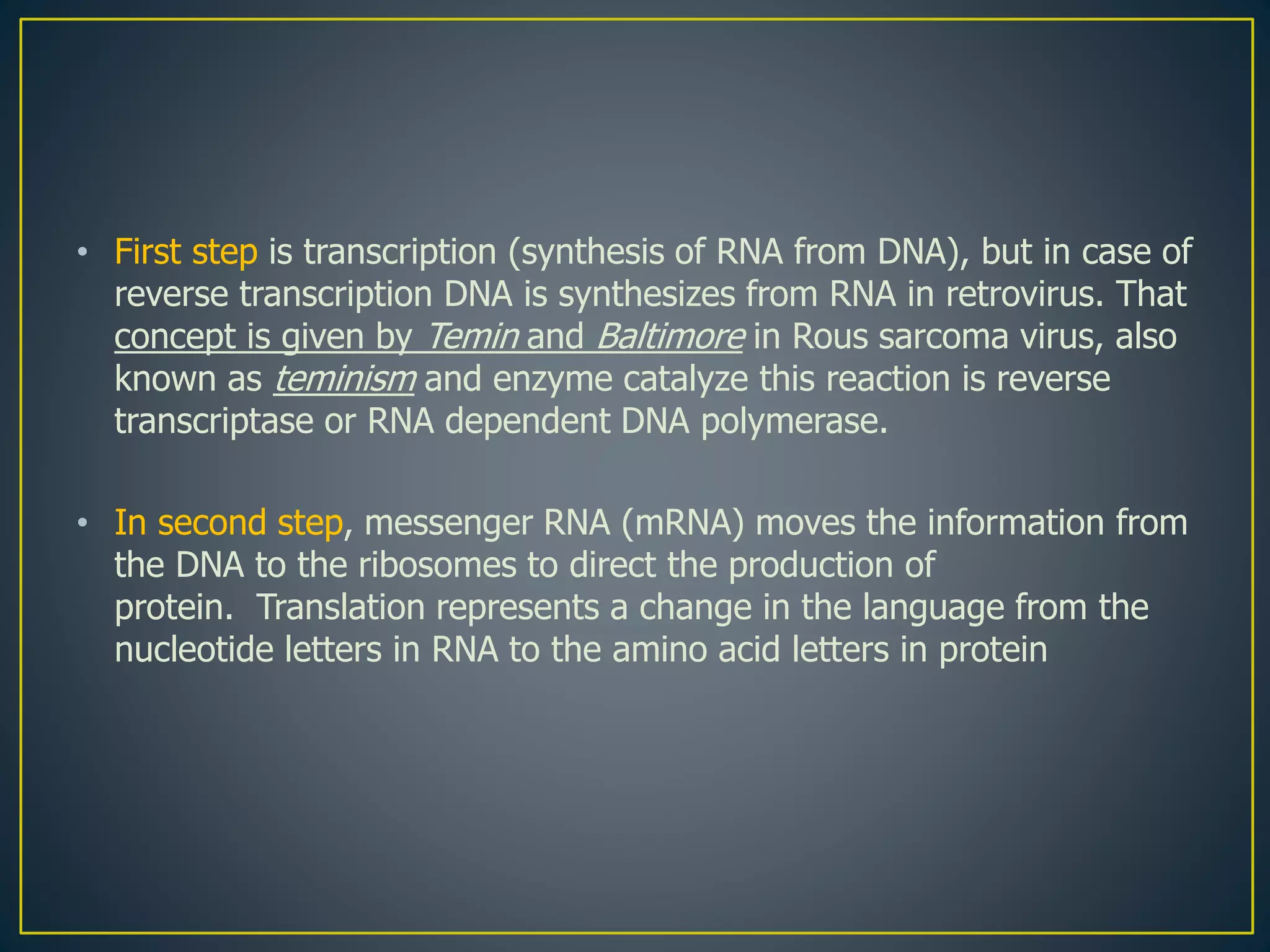 Rna synthesis | PPTX
