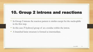 RNA SYNTHESIS AND SPLICING "biochemistry | PPTX