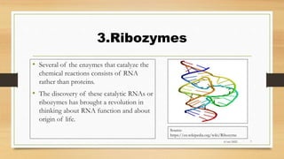 RNA SYNTHESIS AND SPLICING "biochemistry | PPTX