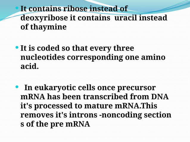 RNA types-structure and functions of mRNA,rRNA and tRNA. | PPTX ...