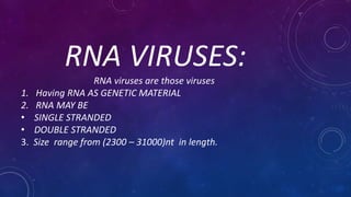 Rna viruses (1) | PPTX