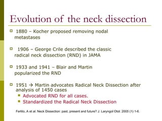 RADICAL NECK DISSECTION SURGICAL ONCOLOGY | PPT