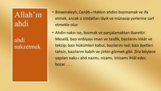 Allah'ın ahdi | PPTX