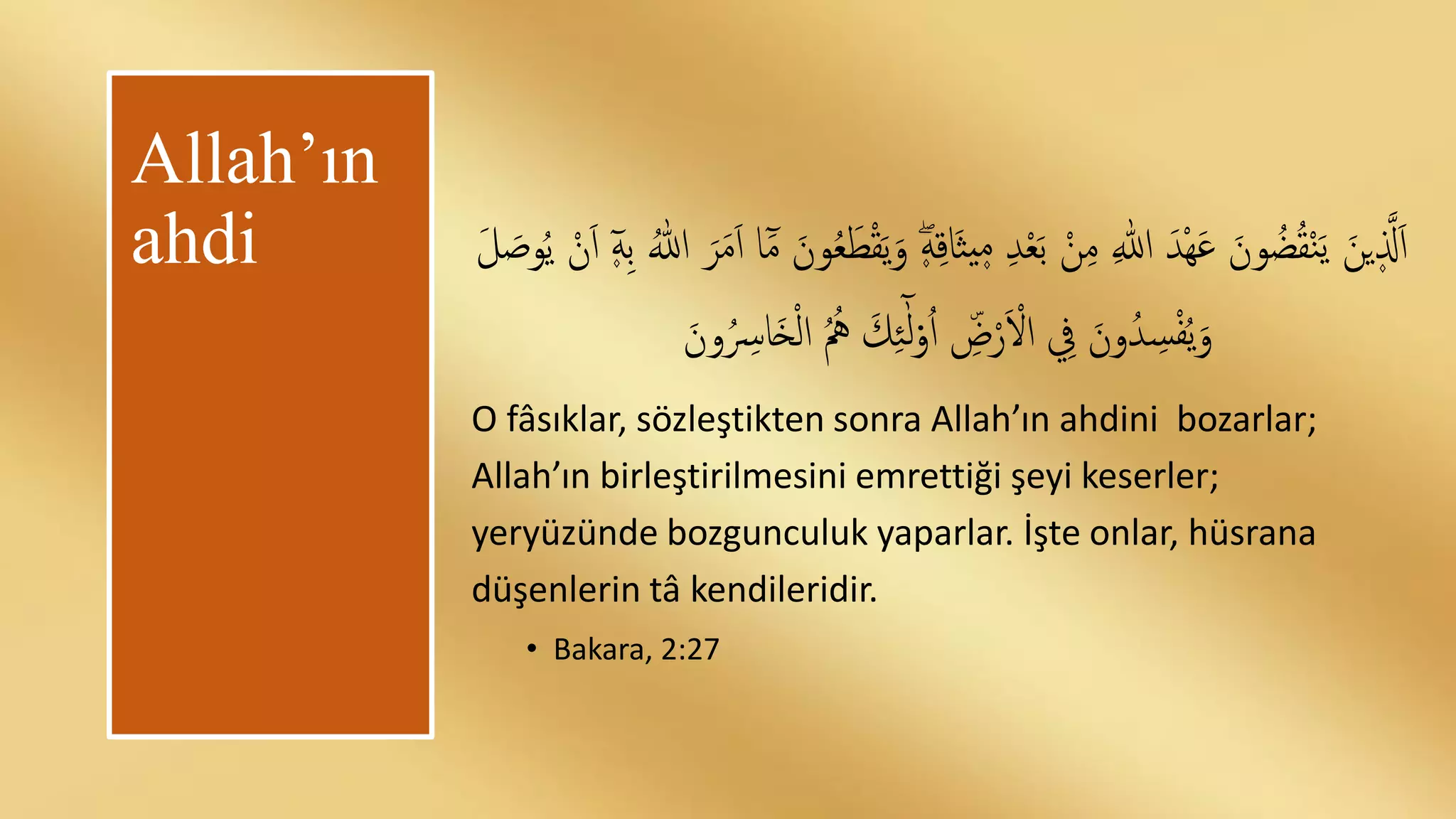 Allah'ın ahdi | PPT