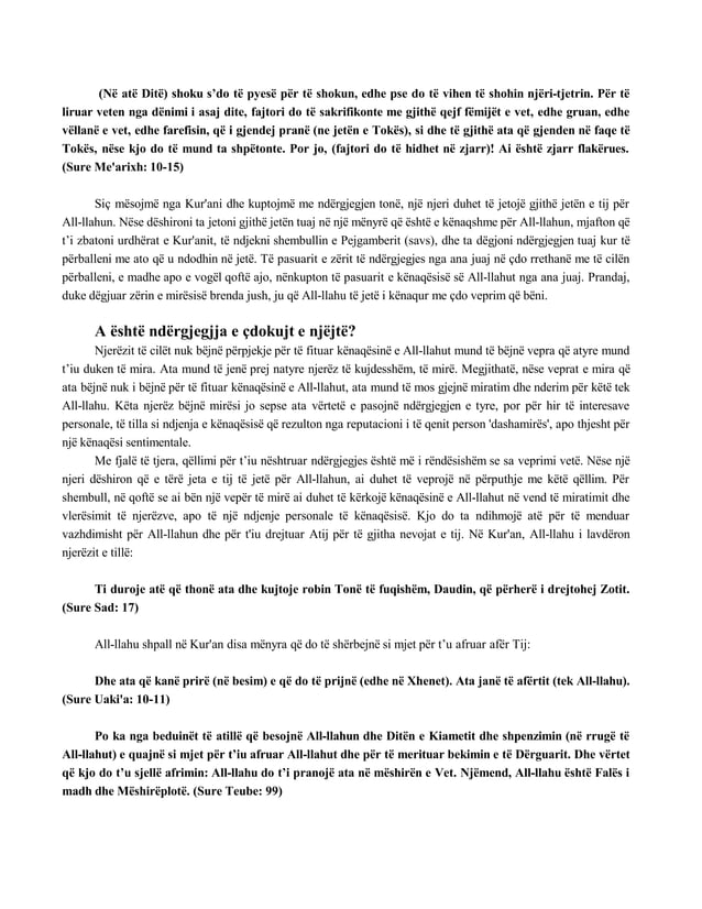 Rëndësia e ndërgjegjes në kur'an. albanian (shqip) | PDF