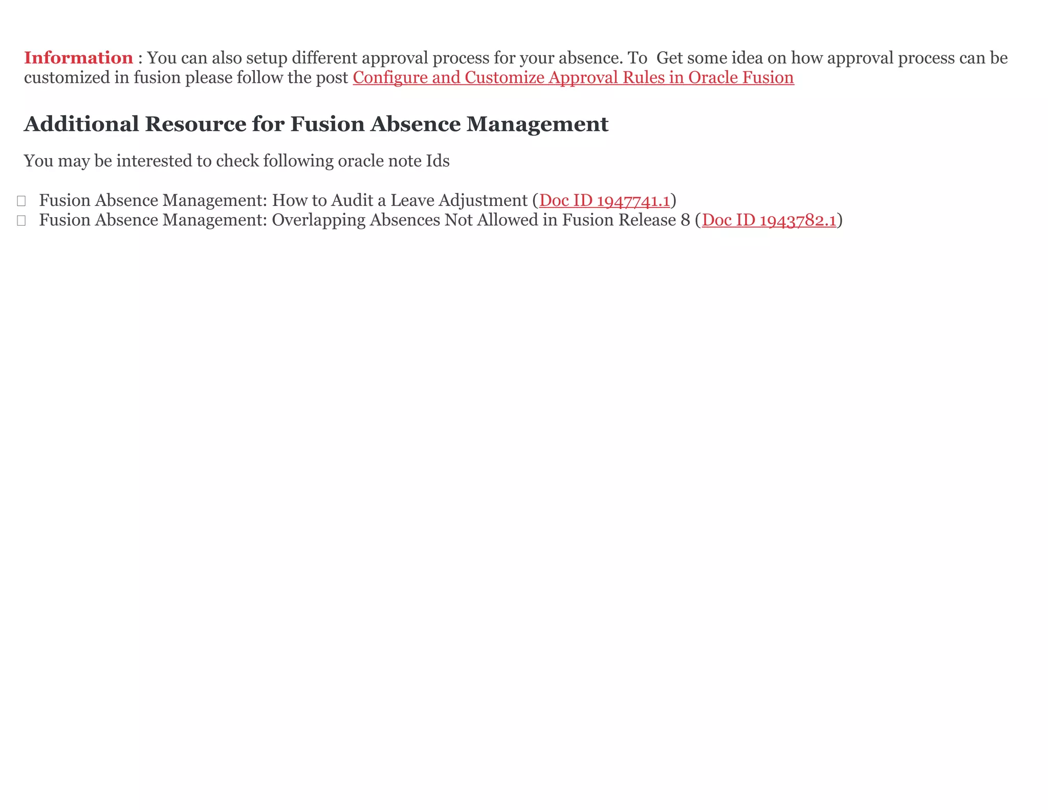 Oracle Fusion Cloud Absence Management | PDF