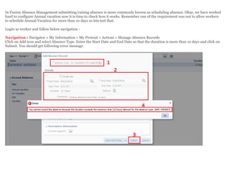 Oracle Fusion Cloud Absence Management | PDF