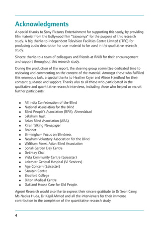 RNIB Bollywood Audio Description Report | PDF