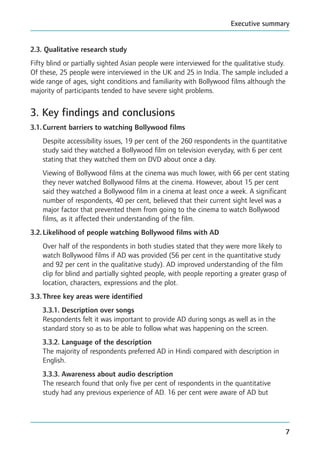 RNIB Bollywood Audio Description Report | PDF