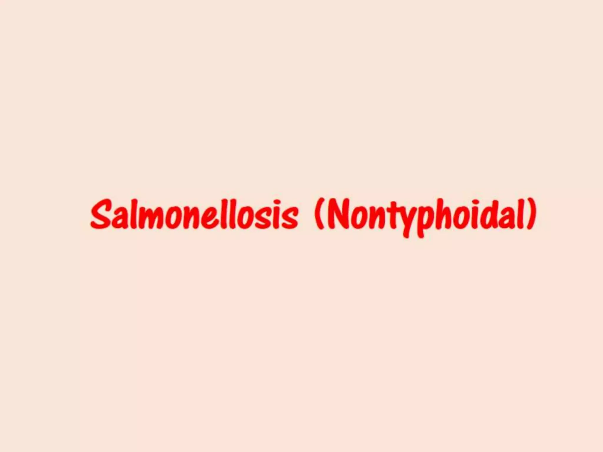 Salmonellosis | PPSX