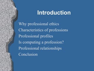 Professional context of ICT (Need of professionalism) | PPT