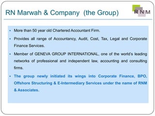 RNM Corporate Finance | PPT