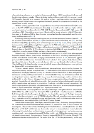 Using a Long Short-Term Memory Recurrent Neural Network (LSTM-RNN) to Classify Network Attacks | PDF