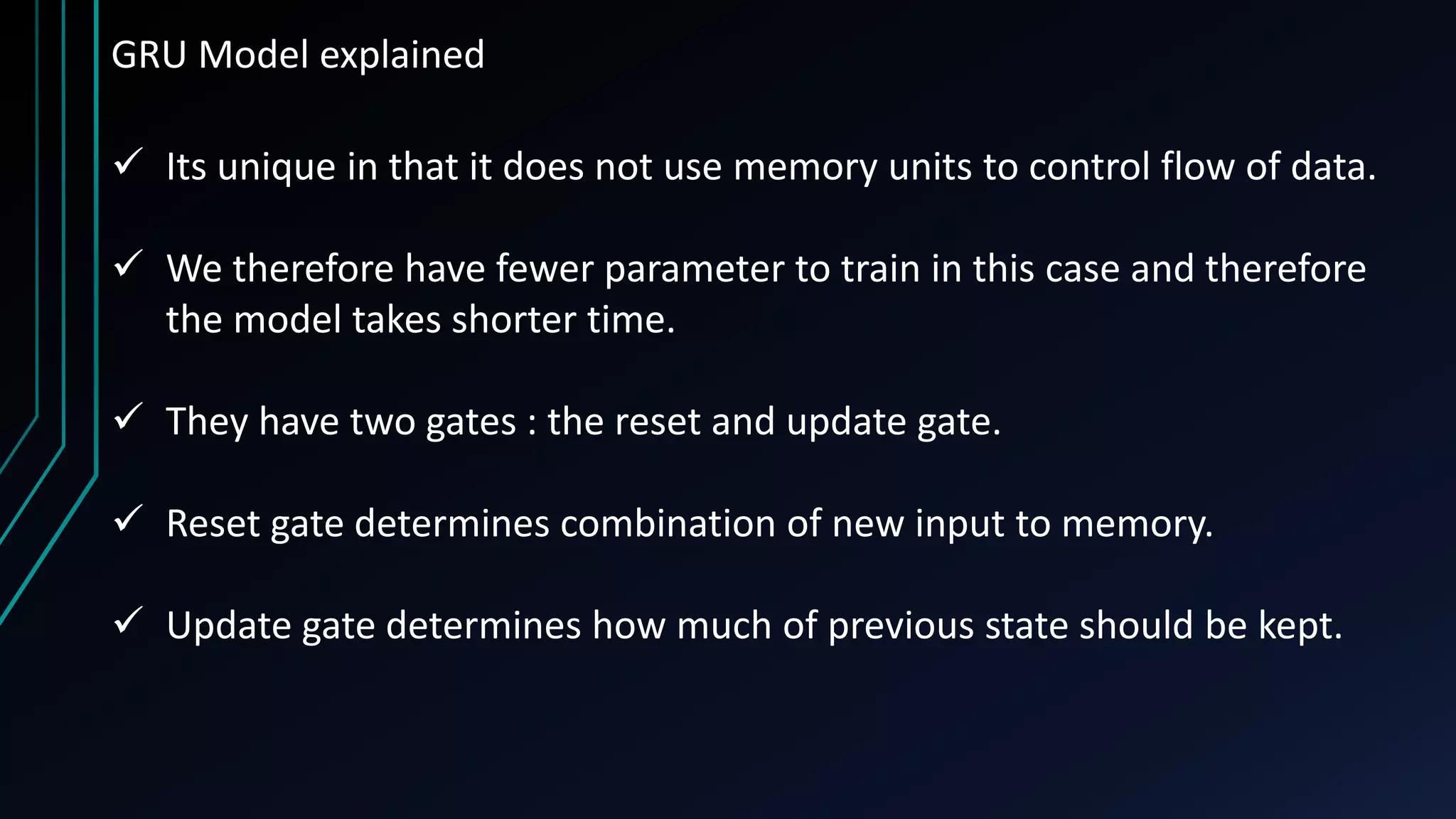RNN ARCHITECTURES: LSTM and GRU WITH TENSORFLOW BACKEND | PPTX