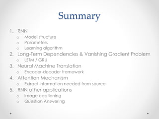 A Brief Introduction on Recurrent Neural Network and Its Application | PPT