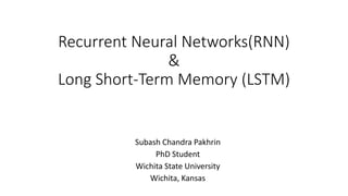 Rnn & Lstm | PPTX
