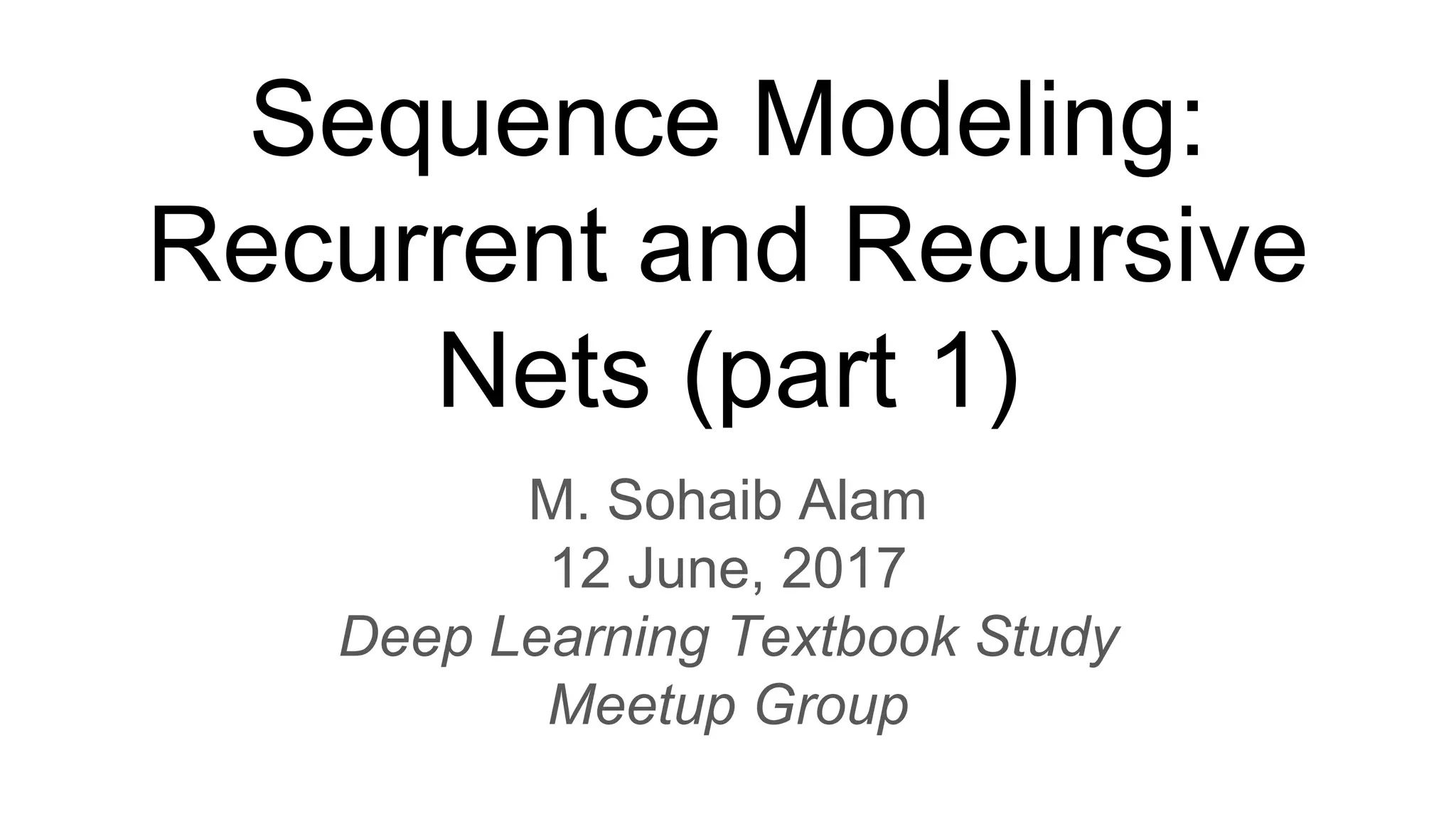 Recurrent and Recursive Networks (Part 1) | PDF | Artificial Intelligence | Technology & Computing