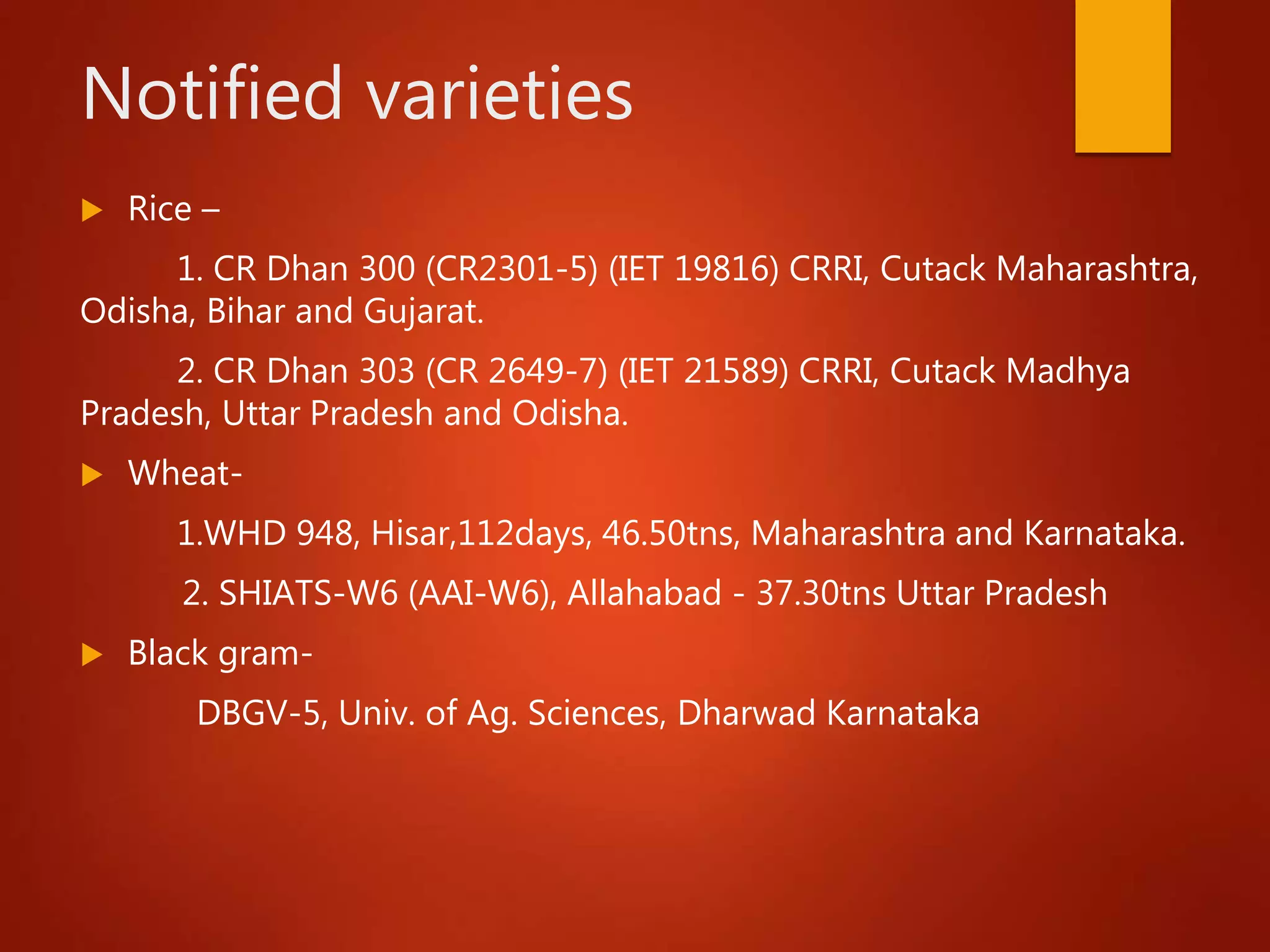 release and notification of variety in india | PPTX
