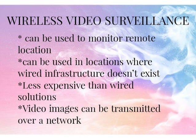 Intelligent wirless video camera | PPTX