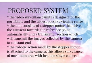 Intelligent wirless video camera | PPTX