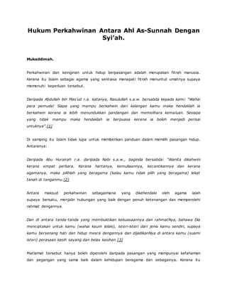 hukum perkahwinan antara ahl as-sunnah dengan syi'ah | PDF