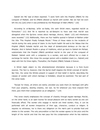 shi'ah concept of temporary marriage (mut'ah) | DOCX | Islam | Religion & Spirituality