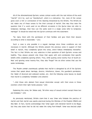 shi'ah concept of temporary marriage (mut'ah) | DOCX | Islam | Religion & Spirituality