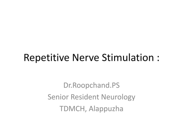 Rapid Nerve Stimulation study Part 1 | PPT