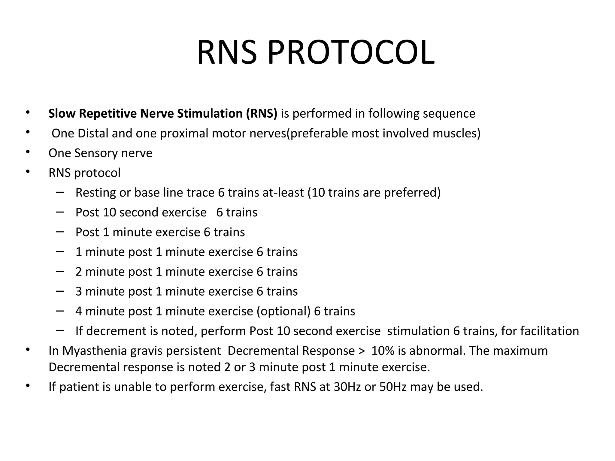 REPETITIVE NERVE STIMULATION (RNS) | PPT