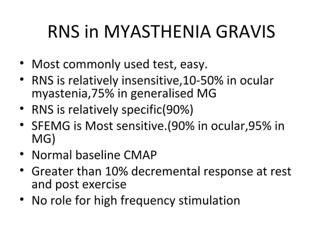 REPETITIVE NERVE STIMULATION (RNS) | PPT