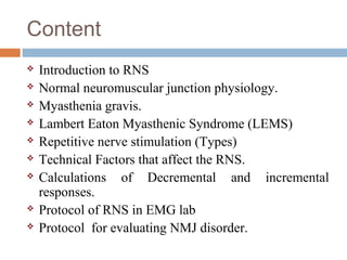 Repetitive Nerve Stimulation (RNS) | PPT