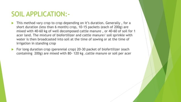 bio fertilizer and their application | PPTX