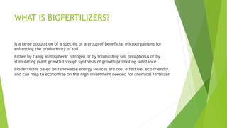 bio fertilizer and their application | PPTX