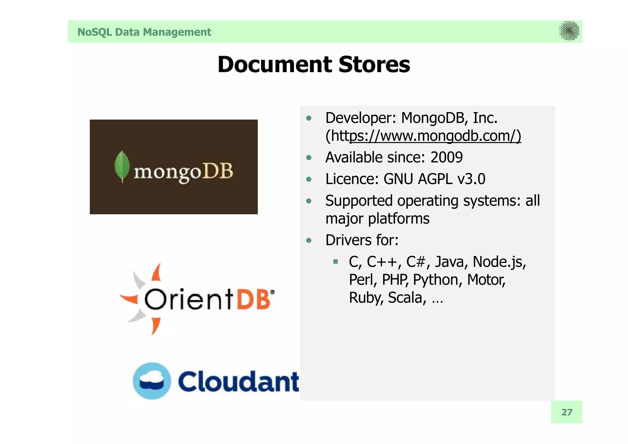 NoSql Data Management | PPTX