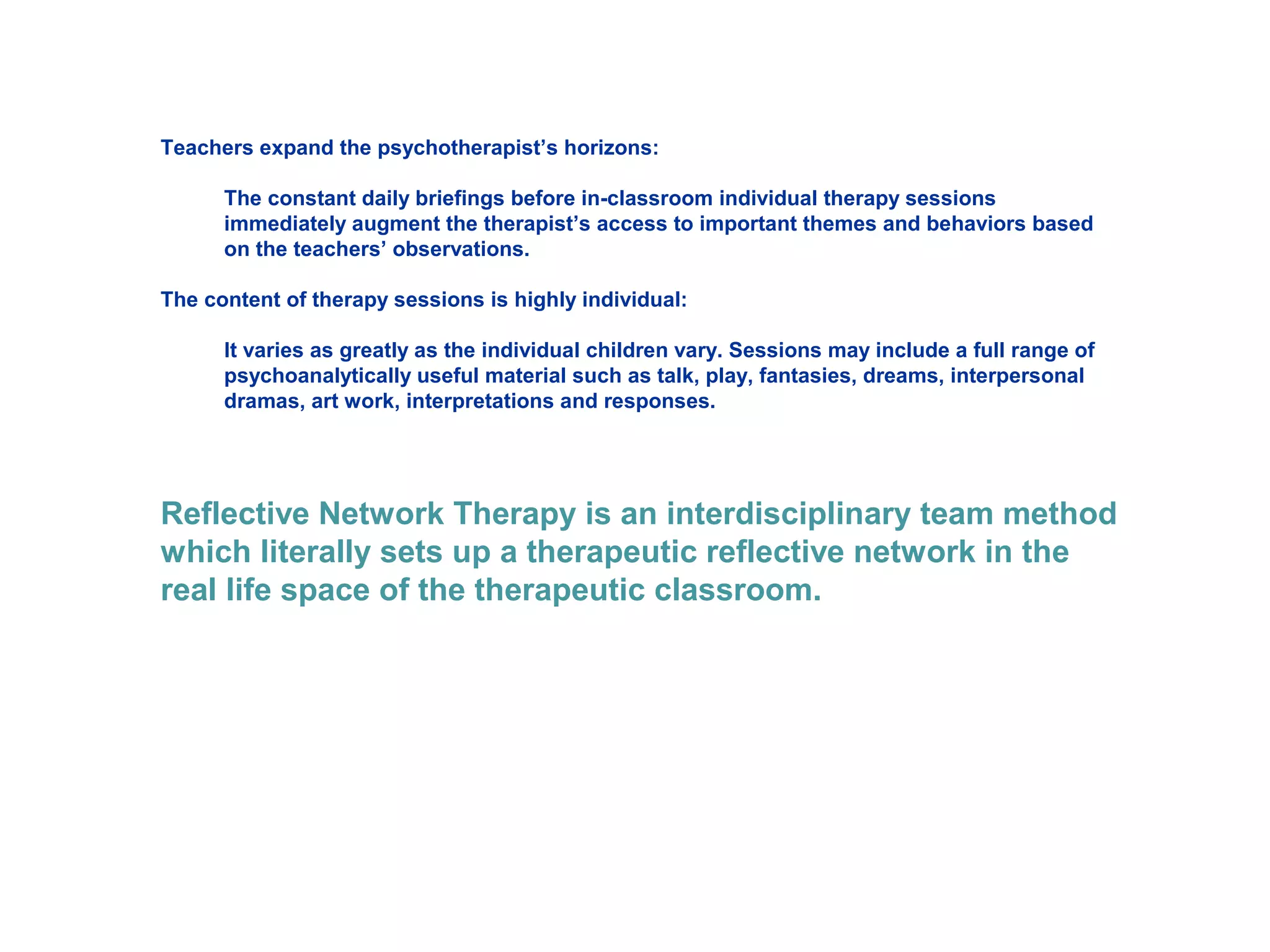 Reflective Network Therapy - a brief introduction how it works | PPT
