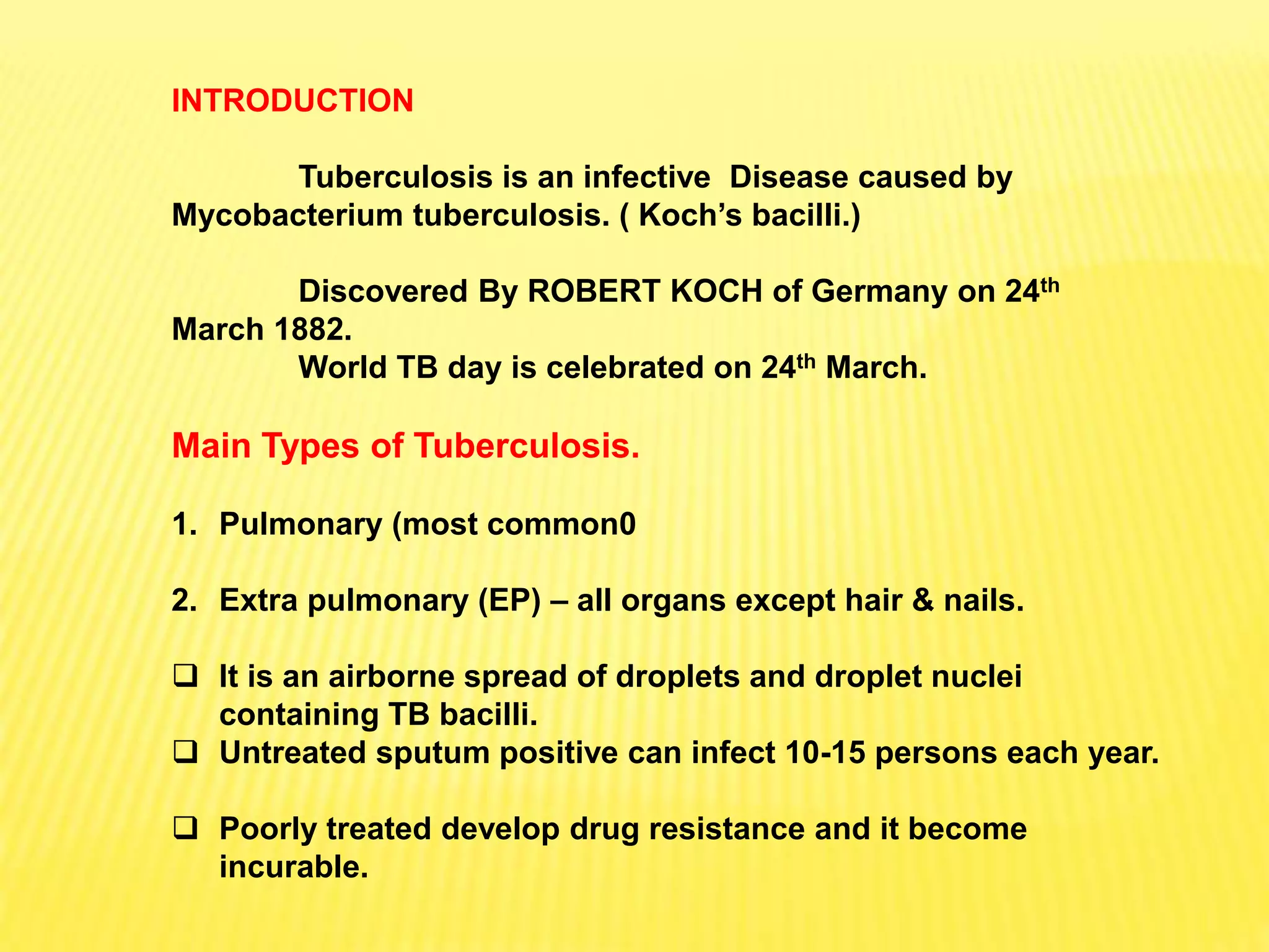 Revised National TB control Progrramme | PPTX