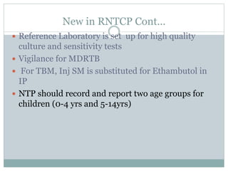Rntcp current guidelines | PPTX