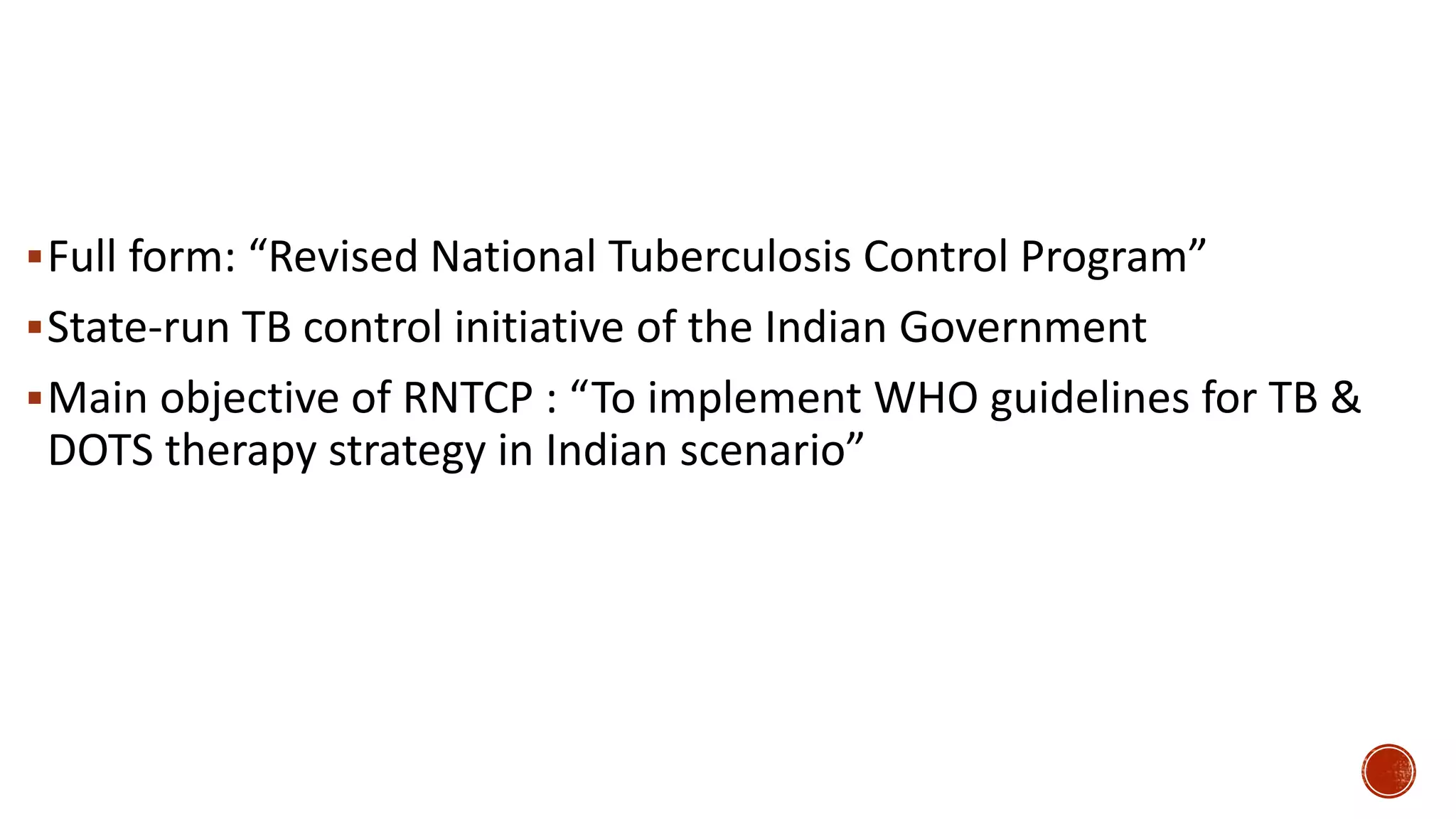 RNTCP guidelines for tuberculosis management by RxVichuZ! | PPTX