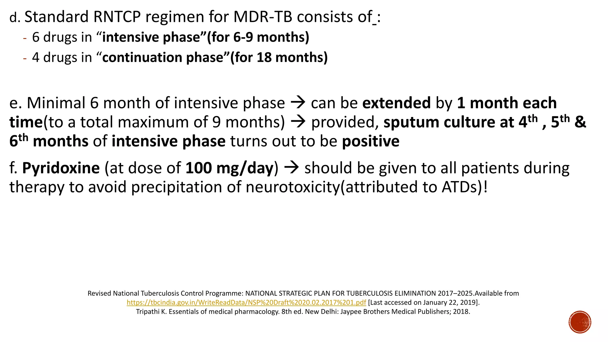 RNTCP guidelines for tuberculosis management: Extended version | PPTX