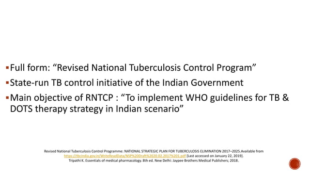 RNTCP guidelines for tuberculosis management: Extended version | PPTX ...
